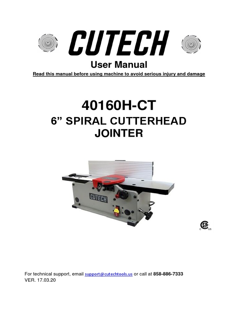 CUTECH 40160H-CT Manual | PDF | Ac Power Plugs And Sockets | Knife