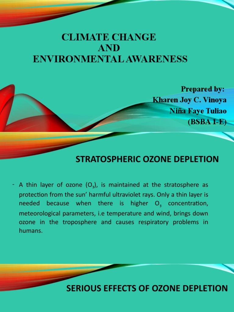 Climate Change and Environmental Awareness | PDF | Ozone Depletion ...