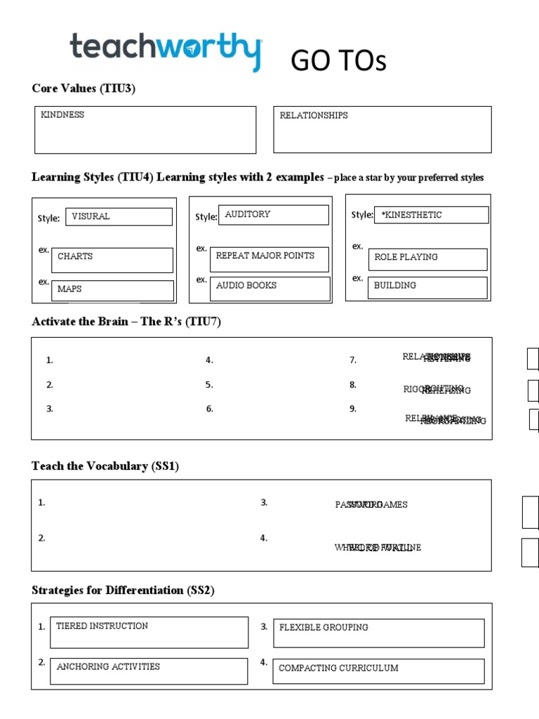 Teachworthy Go To Page Updated 2-21-21-1 1 - 1 | PDF | Learning Styles ...