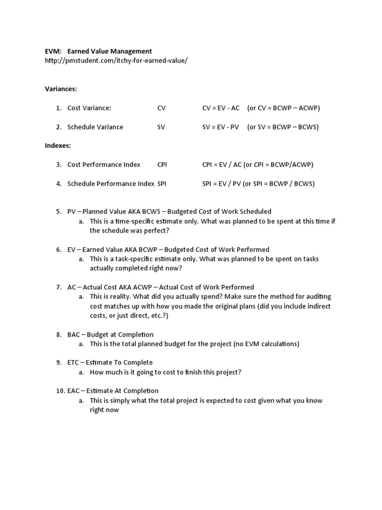 Earned Value Management | PDF