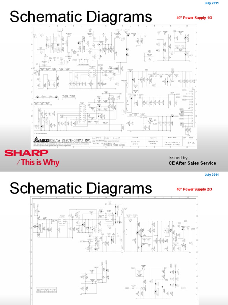 Schematic Diagrams: 40" Power Supply 1/3 | PDF