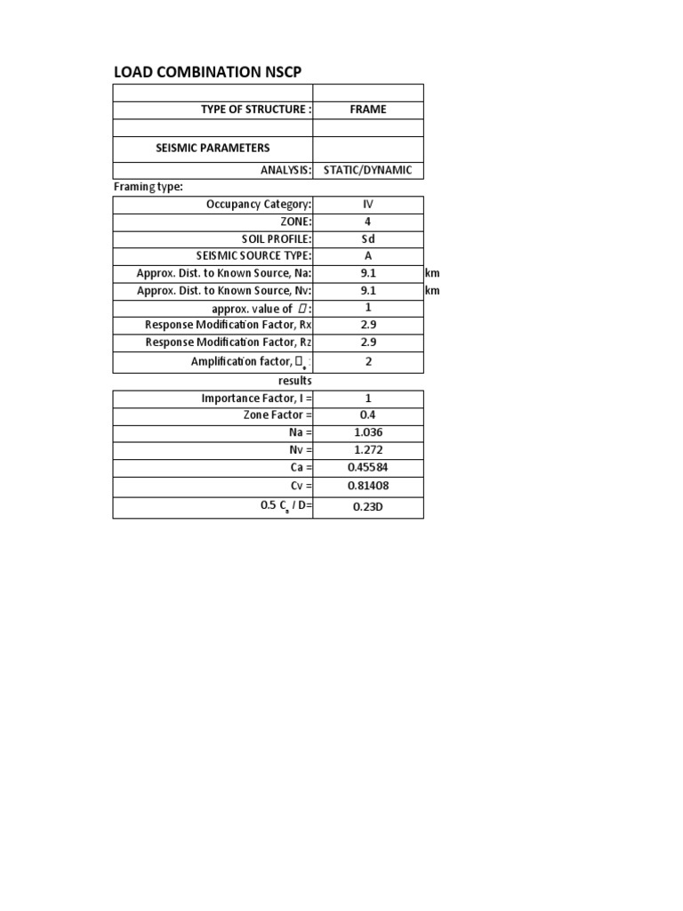 Load Factors Table Generator | PDF | Applied And Interdisciplinary ...