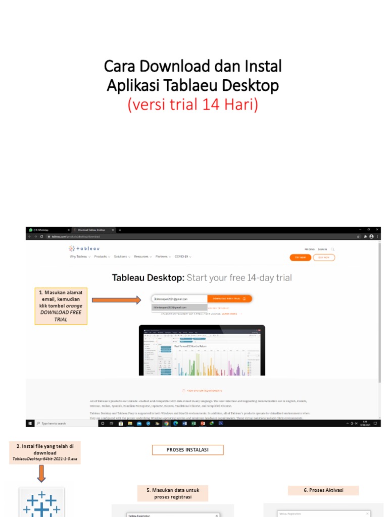 Tutor DownloadInstal - Tableau | PDF | Komputer