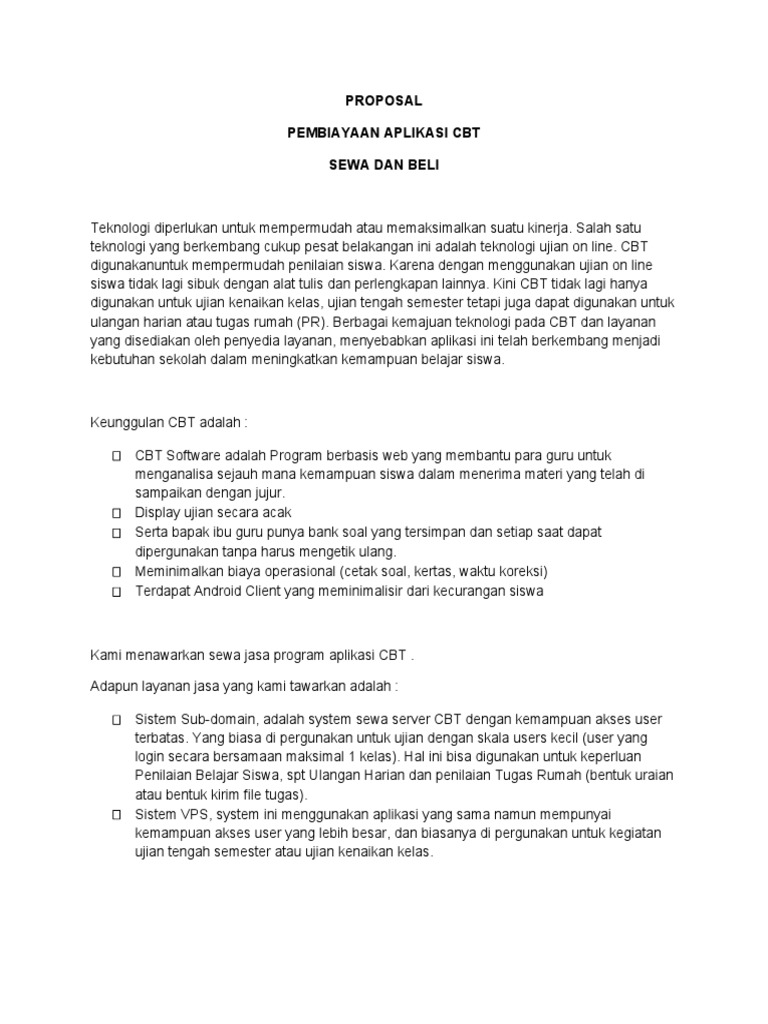 Proposal CBT Rev | PDF