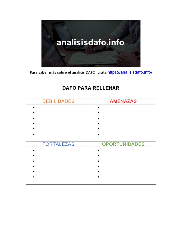 Plantilla DAFO Gratis Word | PDF