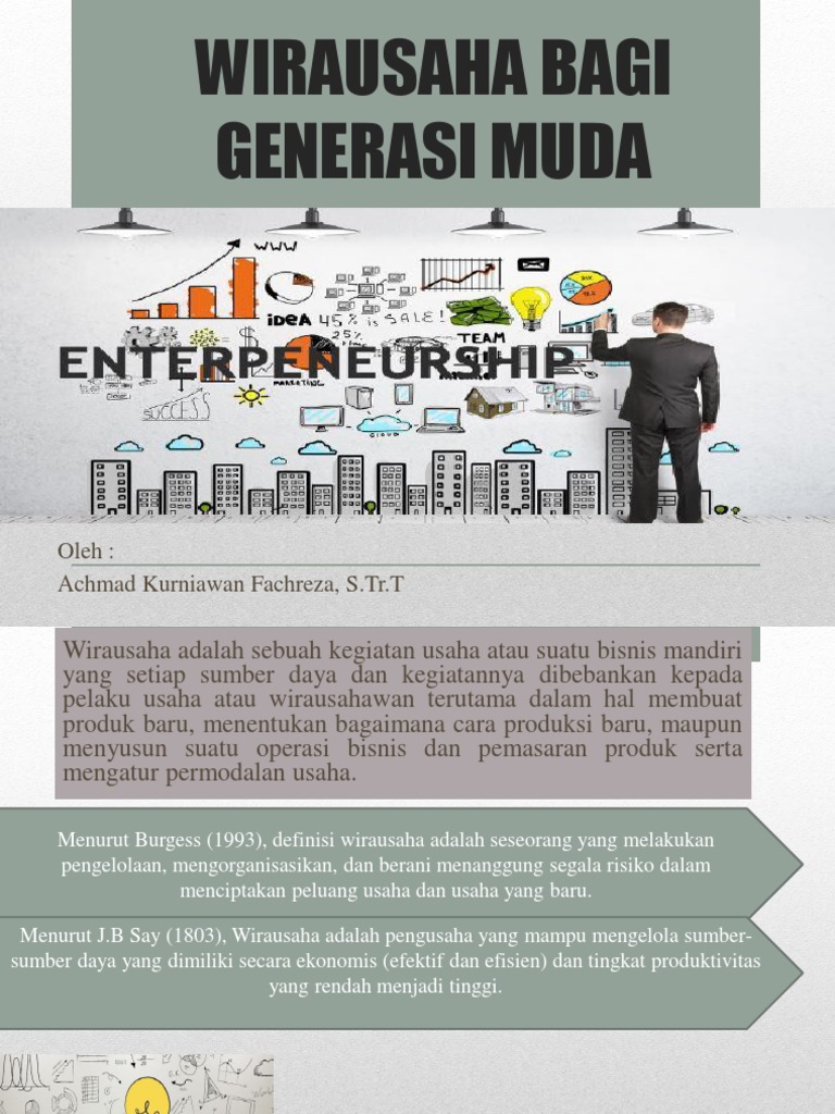 Wirausaha Bagi Generasi Muda | PDF | Pengembangan Diri