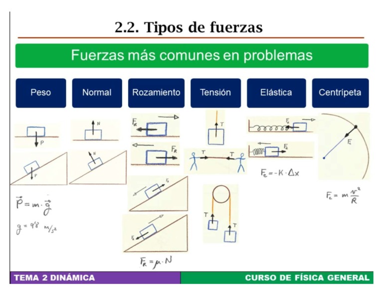 Formulario Tipos de Fuerzas | PDF