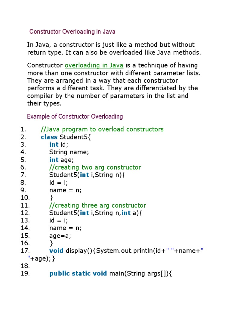 Overloading in Java | PDF