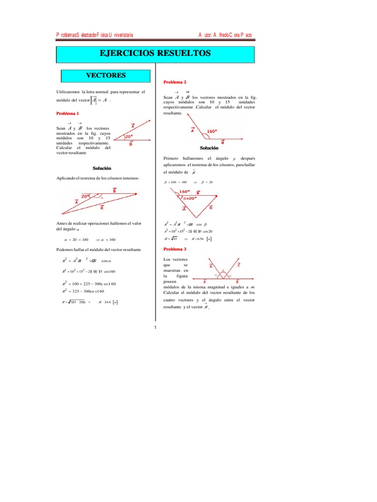 Problemas Selectos de Fisica Universitaria | PDF | Vector Euclidiano | Triángulo