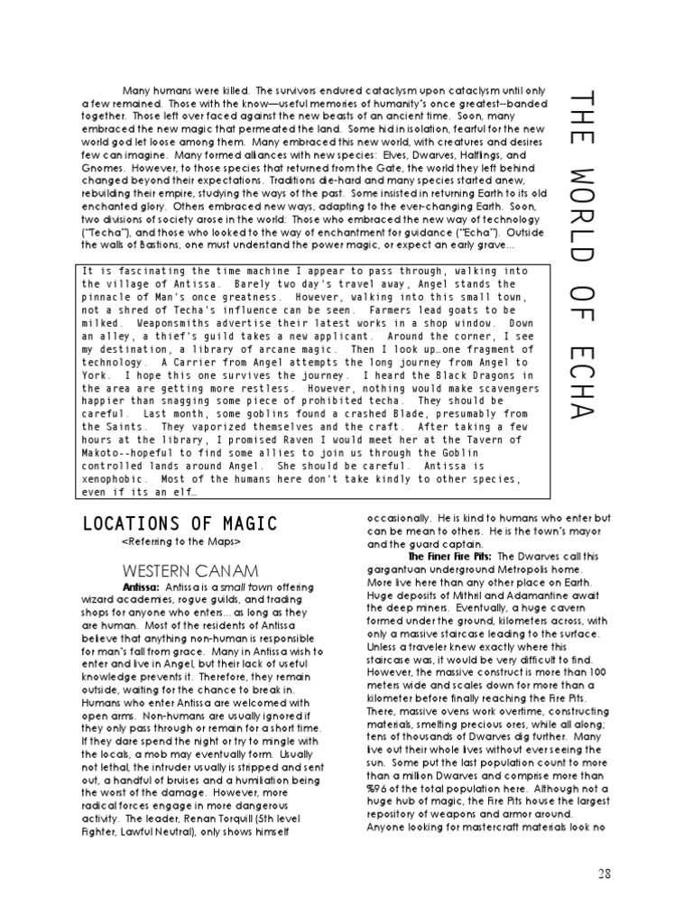 Fantasy World: Magic vs. Technology | PDF