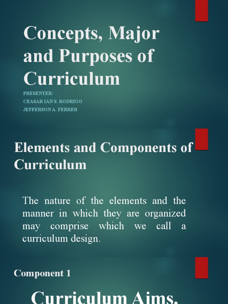 Curriculum Design: Key Concepts & Goals | PDF | Learning Theory ...
