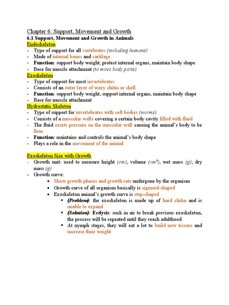 SPM Science F4 - Chapter 6 | Download Free PDF | Skeleton | Bone