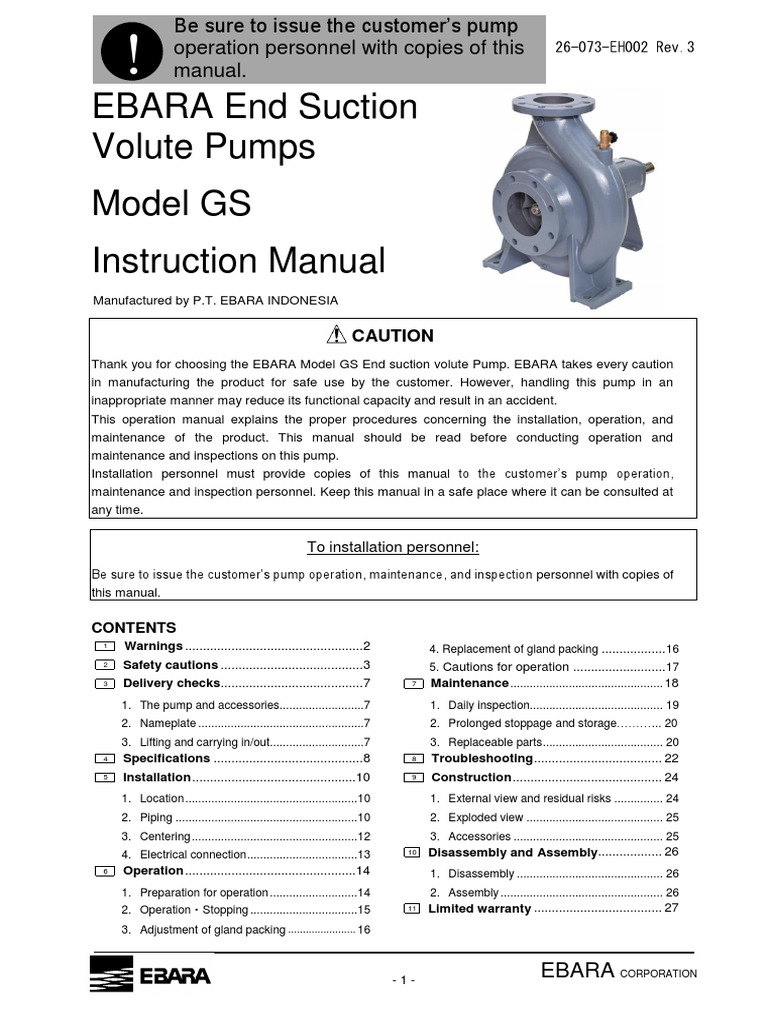 Instruction Manual GS PUMP | PDF | Electrical Wiring | Pump