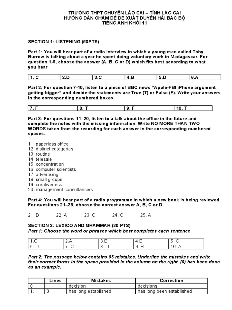 Key + Tapescript | PDF | Linguistics | Science