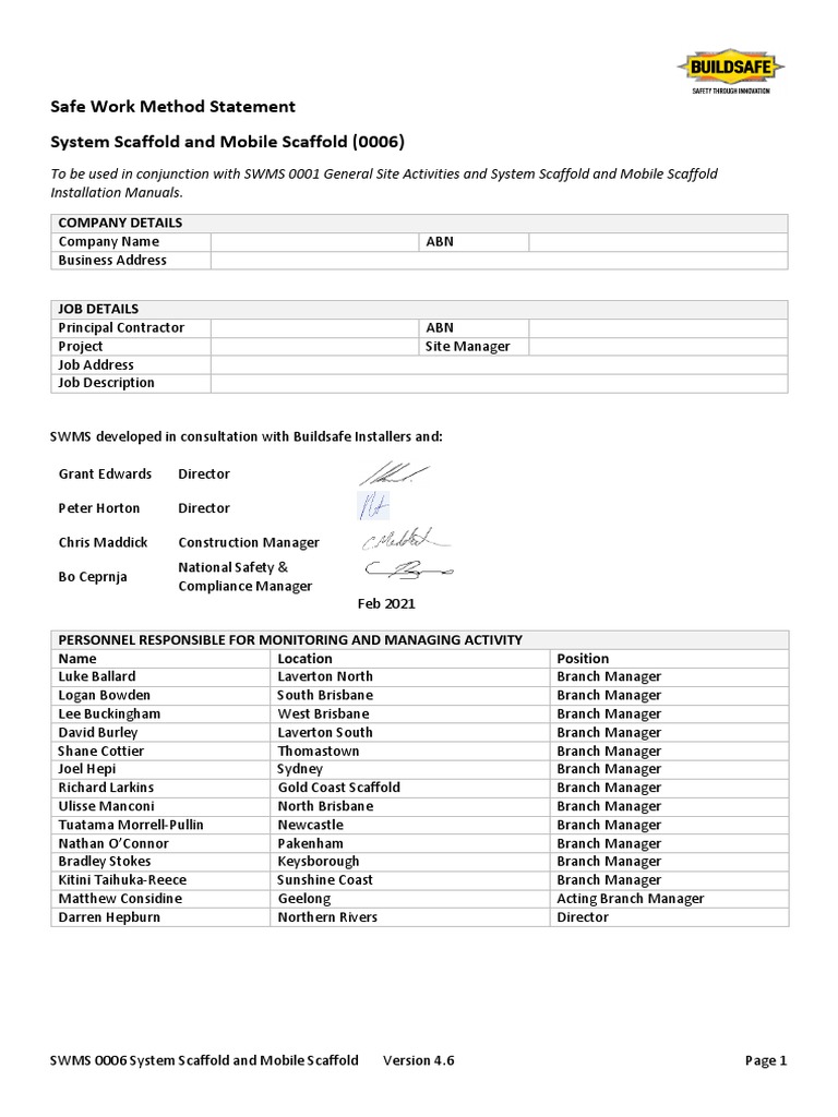 Buildsafe Australia | PDF | Scaffolding | Risk