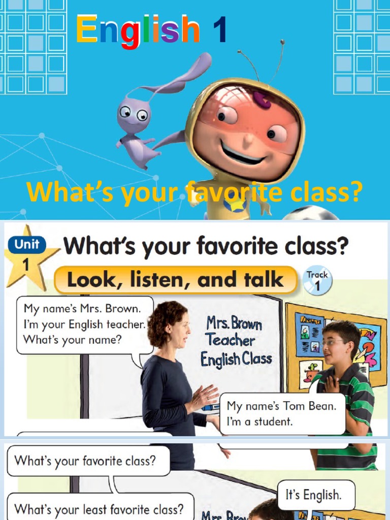 Inglés - What's Your Favorite Class | PDF