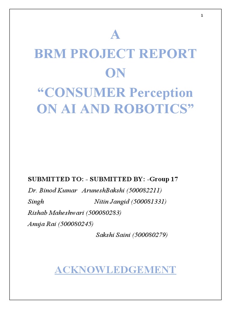 Group 17 BRM Project | PDF | Artificial Intelligence | Intelligence (AI) & Semantics