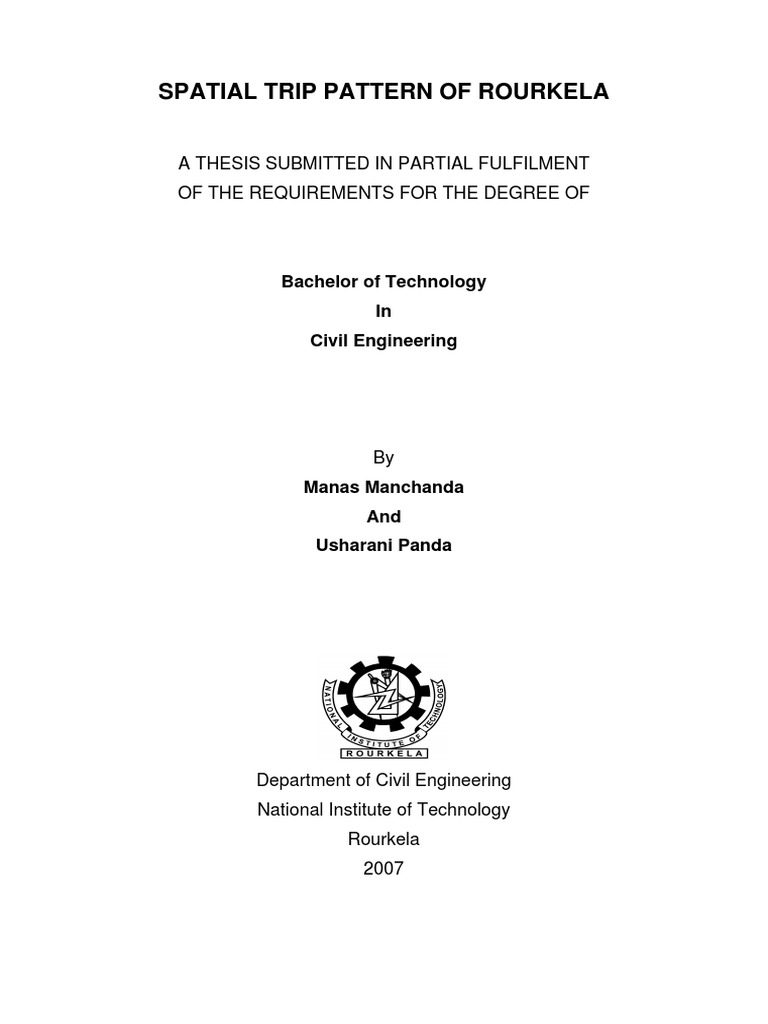 Spatial Trip Pattern of Rourkela | PDF | Survey Methodology | Transport