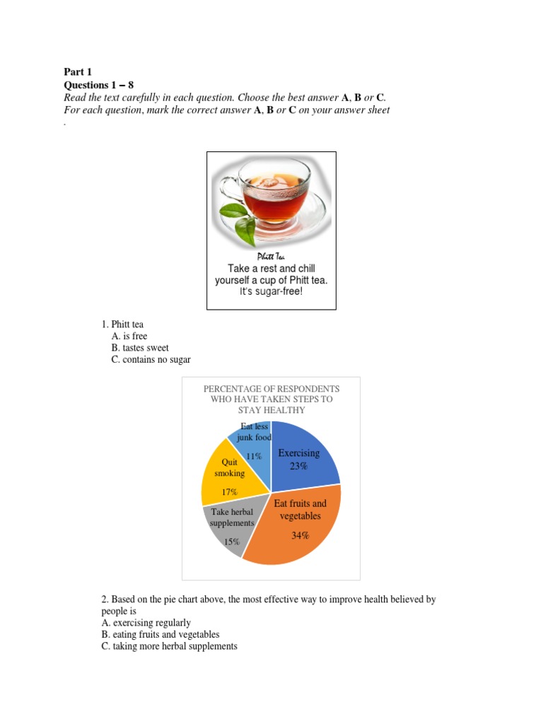 Read The Text Carefully in Each Question. Choose The Best Answer A, B ...