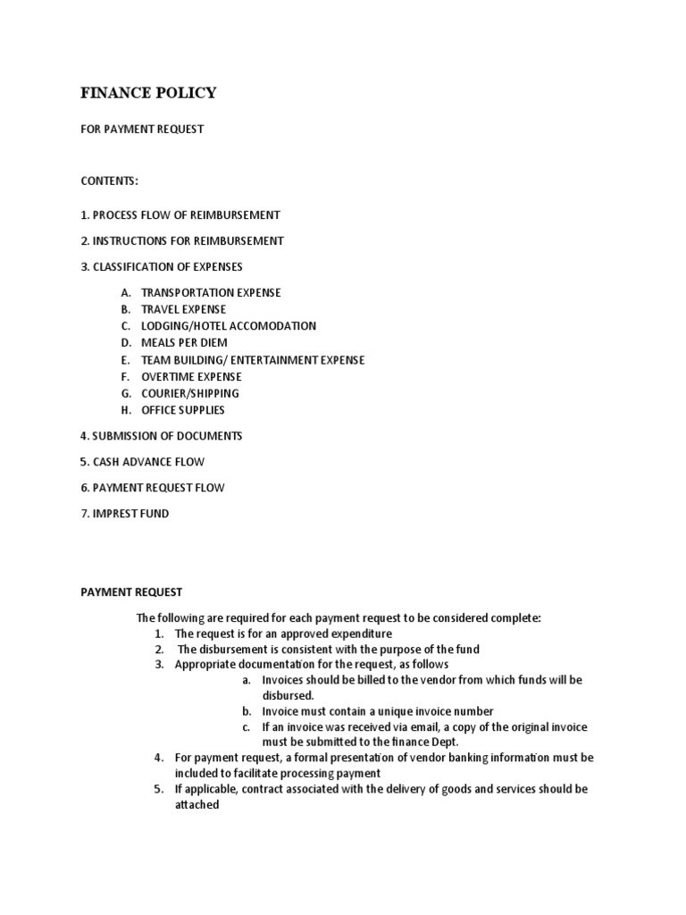 Process Flow of Payment Request | PDF | Payments | Invoice