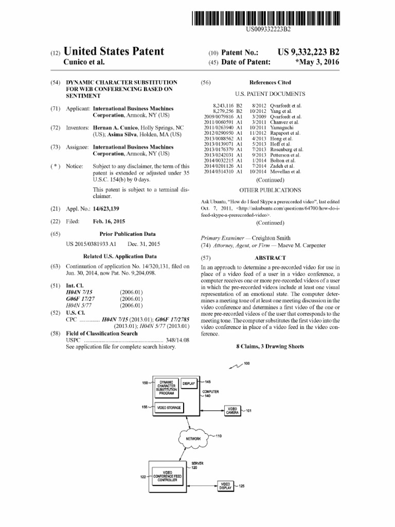 United States Patent: (10) Patent No.: US 9,332,223 B2 | PDF | Computer ...