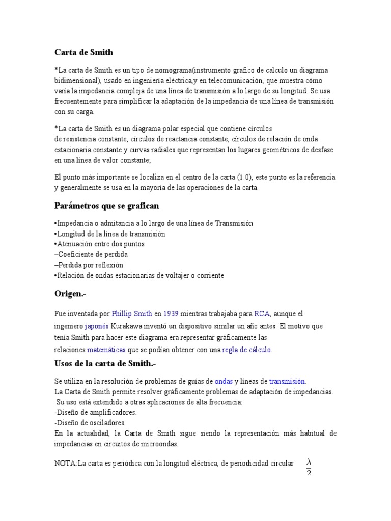 Carta de Smith 1 | Descargar gratis PDF | Ingenieria Eléctrica ...