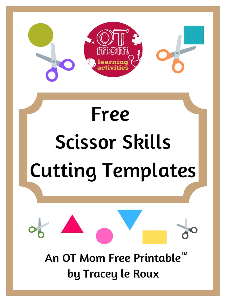 Free Scissor Skills Cutting Templates: An OT Mom Free Printable by ...