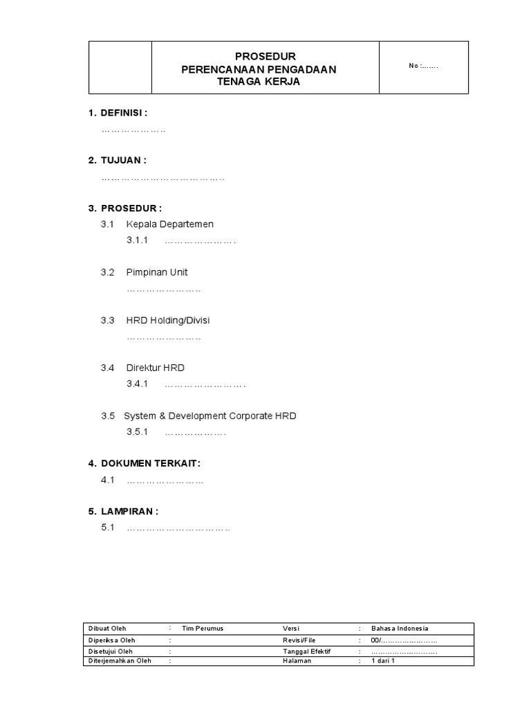 Contoh Kertas Kerja Sop | PDF