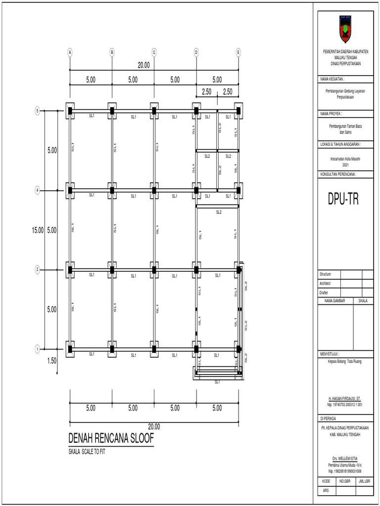 Dpu-Tr: Denah Rencana Sloof | PDF