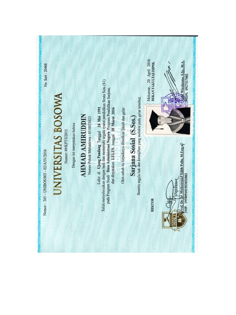 Dokumen Ijazah | PDF