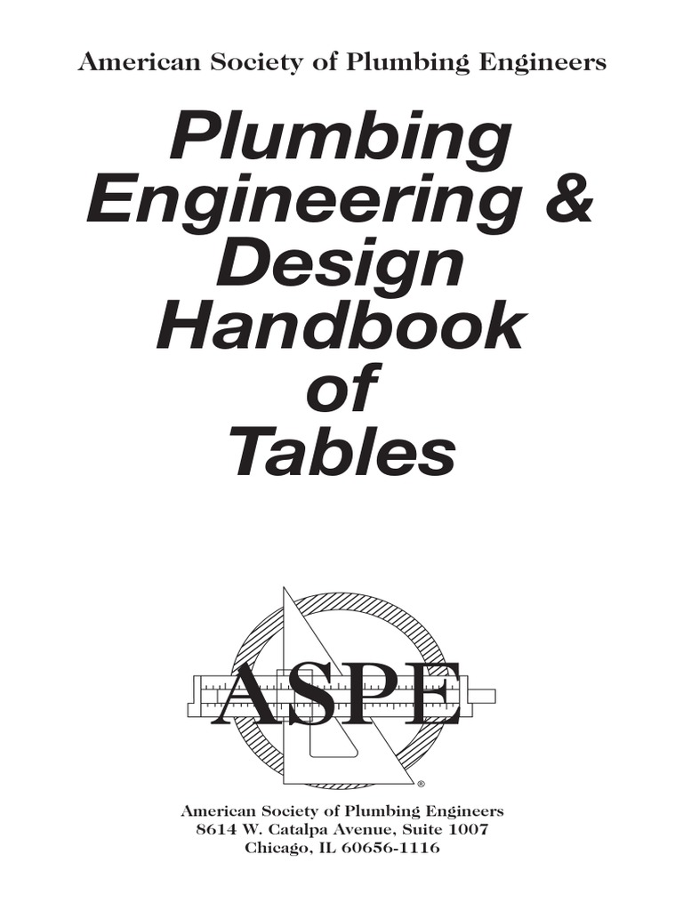 Plumbing Engineering Design Handbook Of Tables Pdf Plumbing