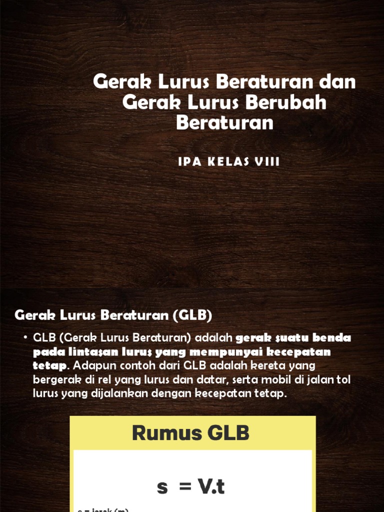 Gerak Lurus Beraturan Dan Gerak Lurus Berubah Beraturan | PDF | Metode & Bahan Ajar | Sains ...