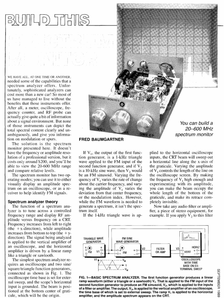 Spectrum Monitor | Download Free PDF | Frequency Modulation | Amplifier