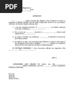 Dual Name Affidavit | PDF