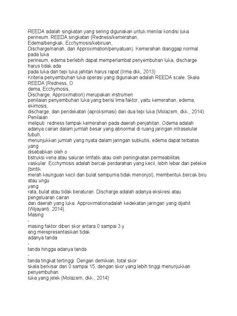 REEDA Adalah Singkatan Yang Sering Digunakan Untuk Menilai Kondisi Luka ...