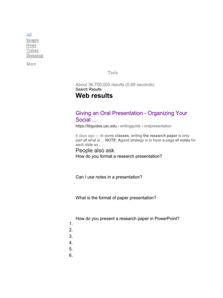 Research Paper Presentation Tips | PDF | Lecture | Microsoft Power Point