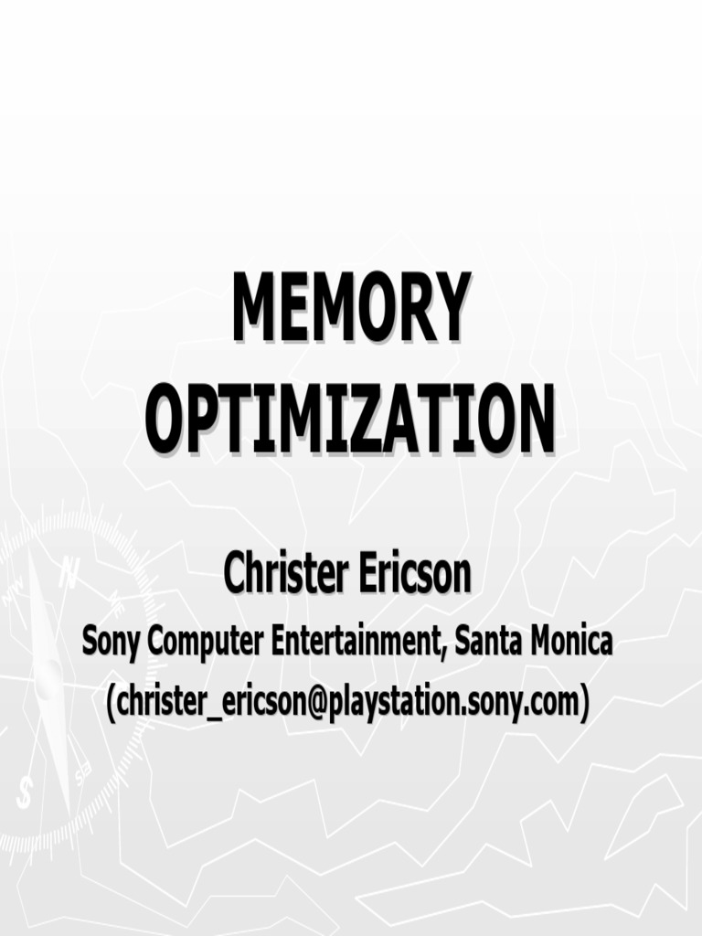 GDC2003 Memory Optimization 18mar03 | PDF | Cpu Cache | Pointer (Computer Programming)