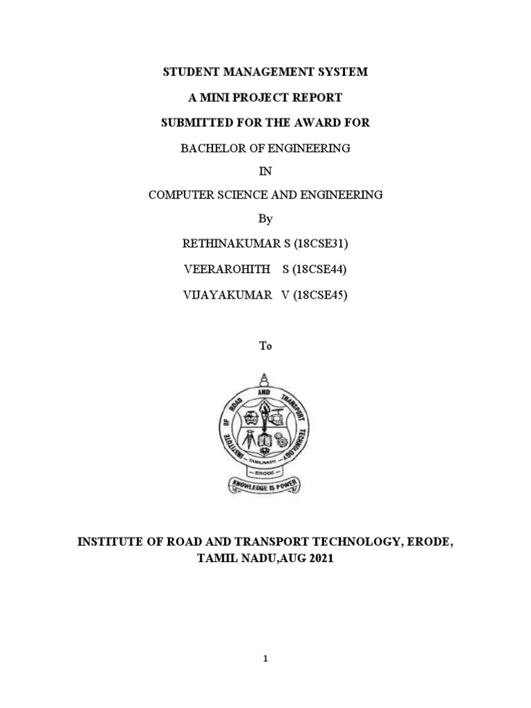 Student Management System | PDF | Use Case | Databases