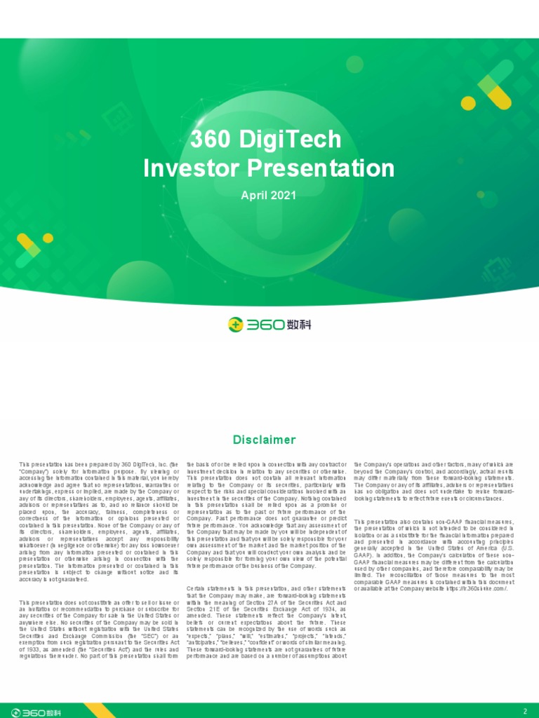 360 DigiTech 2020 Q4 Presentation | Download Free PDF | Artificial ... 360 DigiTech 2020 Q4 Presentation | Download Free PDF | Artificial ...