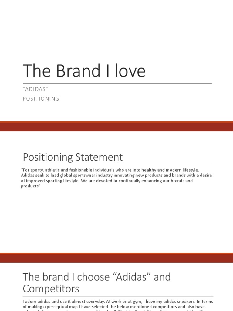 The Brand I Love (Positioning) | PDF | Adidas | Nike
