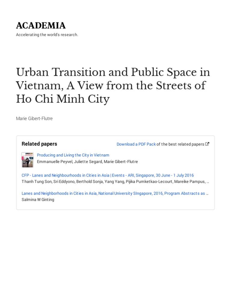 Urban Public Space in Ho Chi Minh City | PDF | Ho Chi Minh City | Vietnam