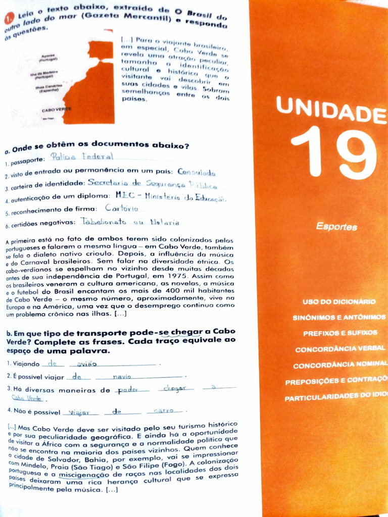 TAREFA Unidade 19 e 20 | PDF