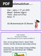 My Daily Activities | PDF