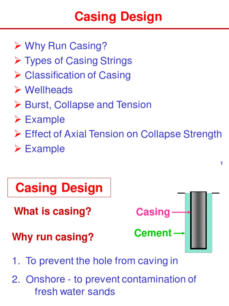 Casing String Design | PDF | Casing (Borehole) | Applied And ...