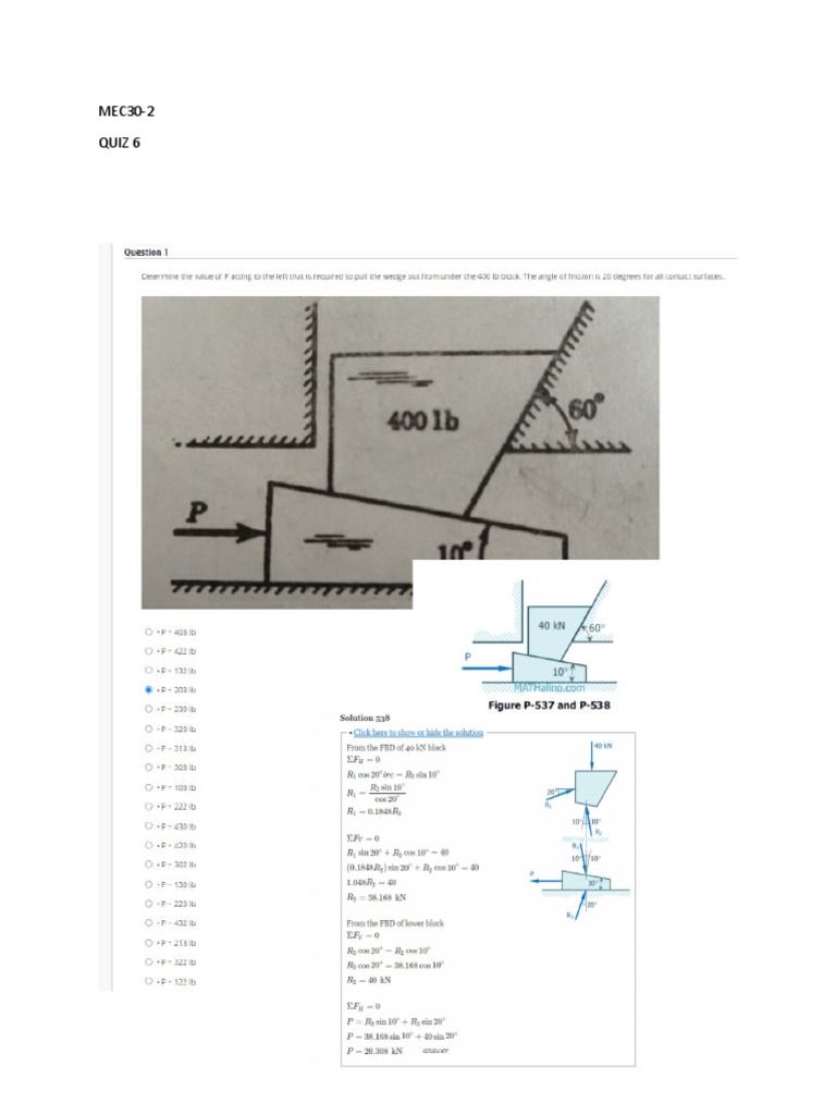Mec30 Quiz 6 Paynal | PDF