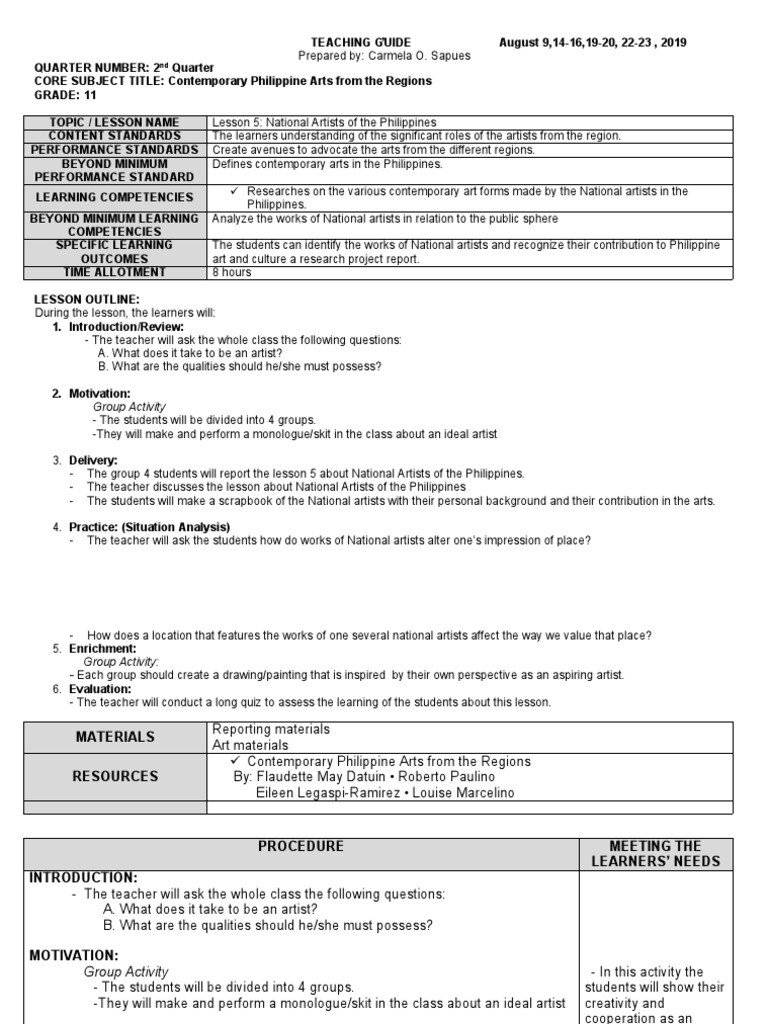 Contemporary TG - Lesson 5 | PDF | Teachers | Learning