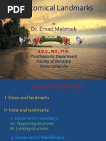Intraoral and Extraoral Landmarks Guide | PDF | Dentures | Lip