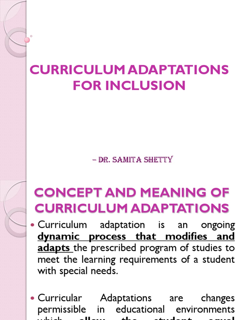 Session 4 Curricular Adaptations | PDF | Gifted Education | Inclusion ...