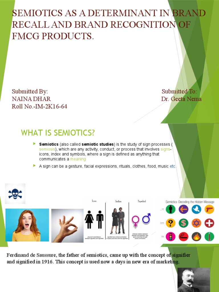 Semiotics As A Determinant in Brand Recall and | PDF | Brand | Advertising
