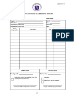 Inspection and Acceptance Report Template | PDF